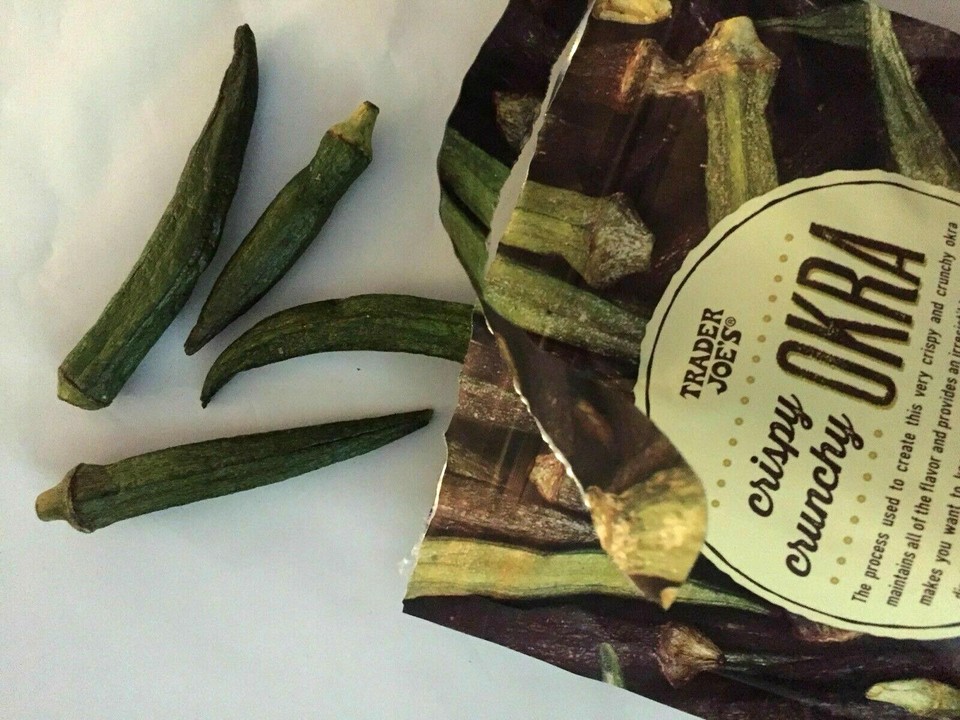4 Packs Trader Joe's Crispy Crunchy Okra 1.4 oz Each Pack | eBay