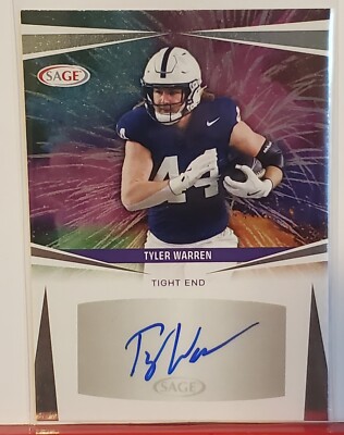 Tyler Warren 2025 SAGE High Series SILVER Auto Autograph Rookie R/C | eBay