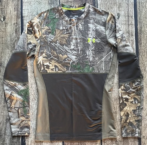UNDER ARMOUR COLDGEAR FITTED REALTREE CAMO SHIRT BASE LAYER MENS MEDIUM ...