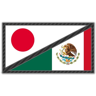 Mexican Japón Japanese Sticker Both Mexico Pride Japan Country Flag Car ...