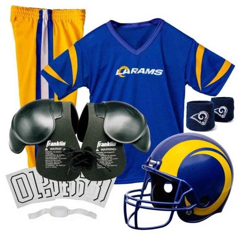 Los Angeles Rams Kids NFL 8pc Deluxe Football Uniform, Ages 7-9 | eBay