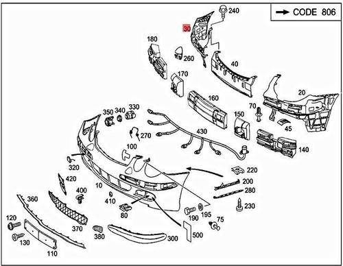 Mercedes w211 (03-06) Bumper Support Front RIGHT Inner + Warranty NEW ...