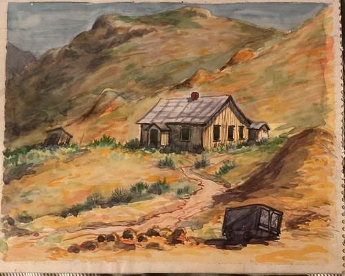 James F. Hall- 1966 Bodie Ghost Town Homestead Watercolour | eBay