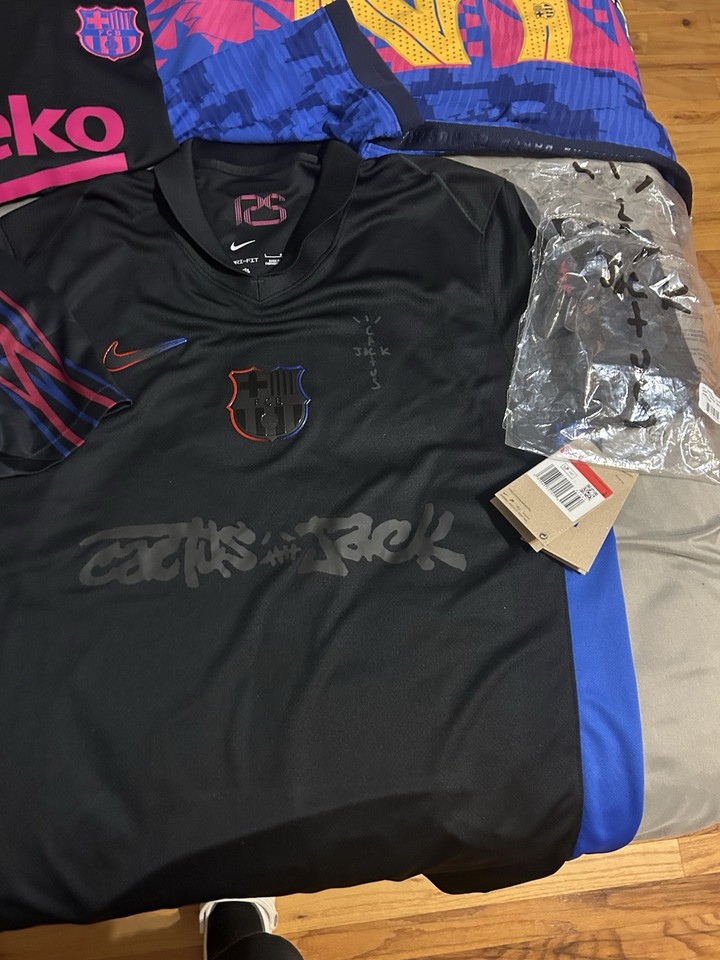 FC Barcelona x Travis Scott Collab Away Black Jersey May 2025 Release ...