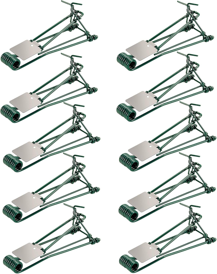 10 Pack Gopher Traps - Reusable Metal Gopher Trap, Easy Set Weather ...