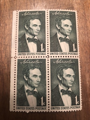 Scott 1113 lincoln 1 cent stamp with Scott 1143 impressed on the back ...
