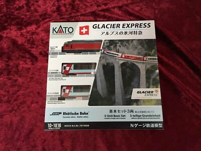 KATO N Gauge AlpsGlacier Express Basic Set 10-1816 Model Train ...