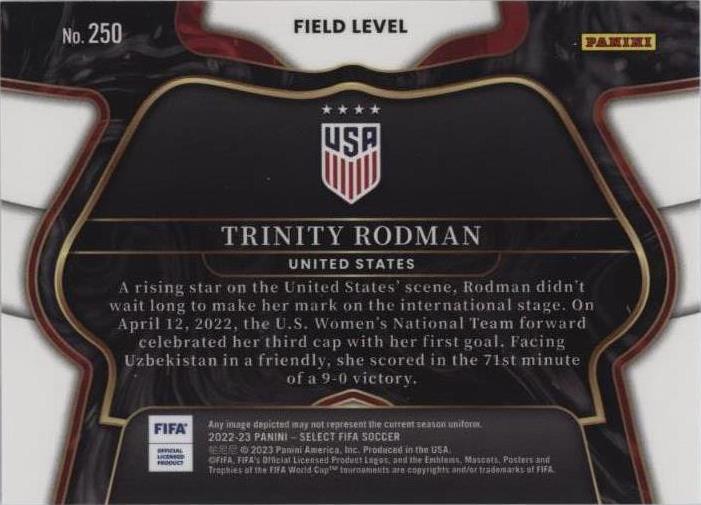 2022-23 Panini Select FIFA Trinity Rodman #250 for sale | eBay