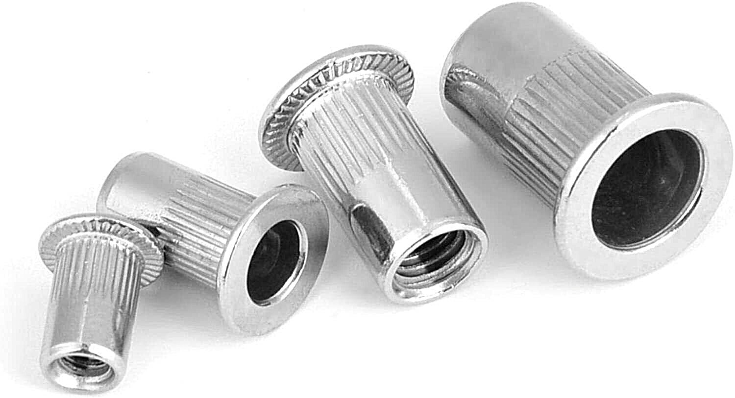 INSERTI RIVETTI FILETTATI M3 M4 M5 M6 M8 M10 ACCIAIO INOX TESTA ...