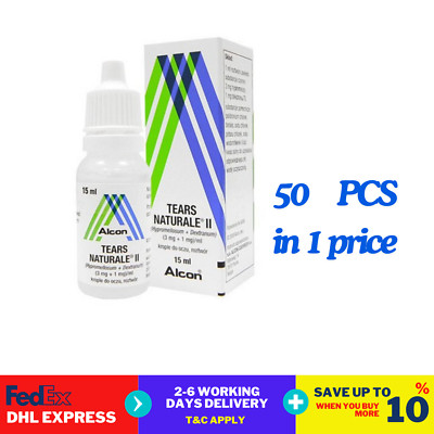 50 PCS ALCON TEARS NATURALE II Lubricant Artificial Eye Drop 15ml ...