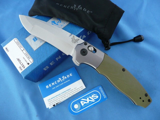 Benchmade First Prod 496 OD Green G10 Vector Axis Assisted Flipper ...