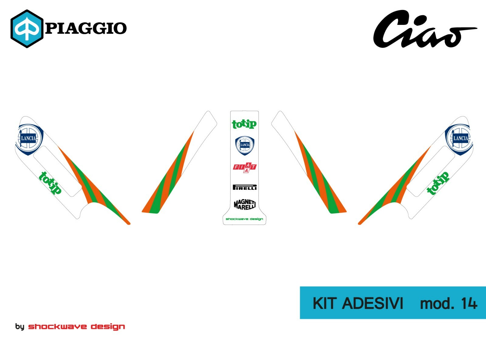 ADESIVI PIAGGIO CIAO Mod.14 | eBay