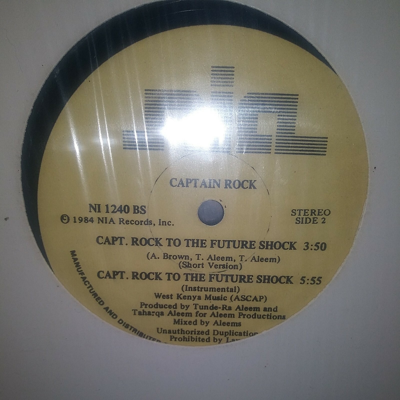 CAPTAIN ROCK -CAPT ROCK TO THE FUTURE SHOCK 1984 | eBay
