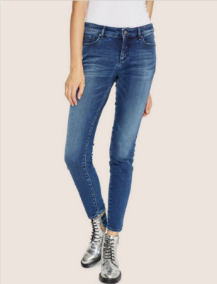 $90 Armani Exchange Women's, J01 Super Skinny Mid Rise Jeans, Blue, 28R ...