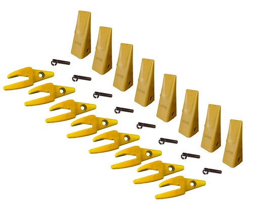 8 - CAT Style J200 Backhoe Bucket Shanks 3/4" Lip, Dirt Teeth, 1U-3202 ...