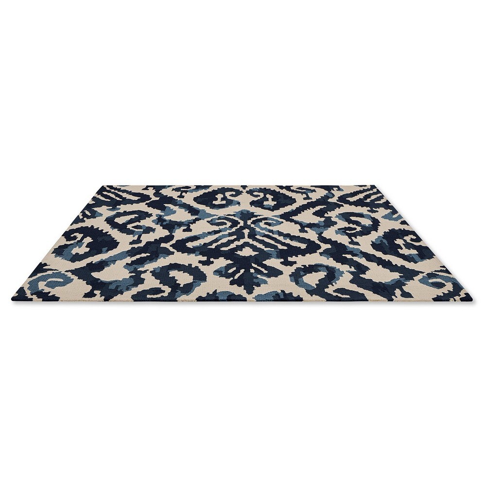 NEW Sanderson Kasuri Indigo Outdoor Rug 280x200cm | eBay