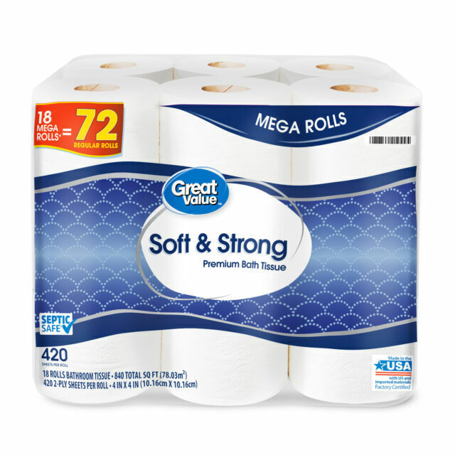 Great Value Premium Bath Tissue - 18 Pieces for sale online | eBay