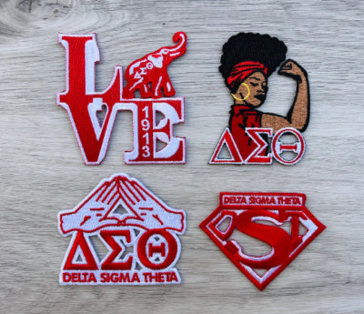 3” Set of 4 Delta Iron on/Sew on Patches, Embroidered Patch | eBay