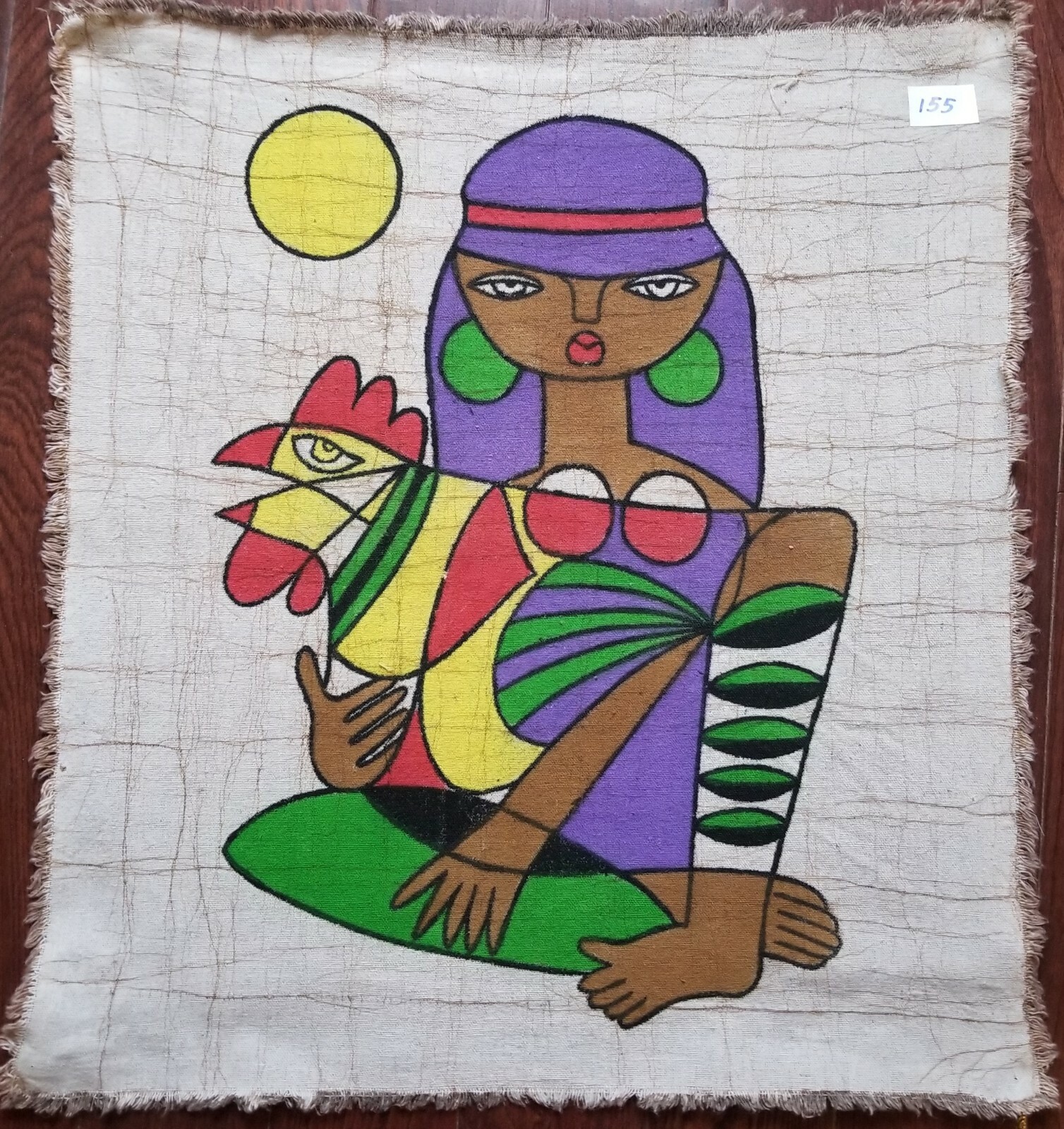 Hand made Chinese wax painting batik 17in x 19in #155 | eBay