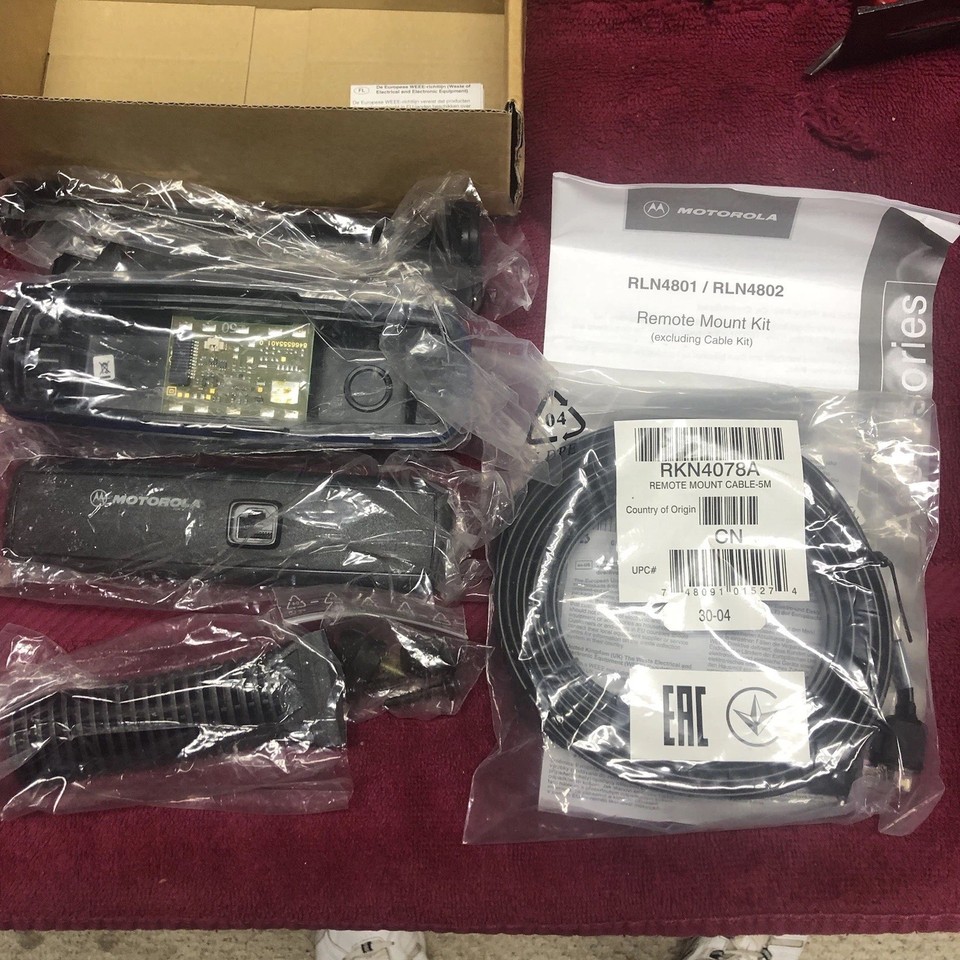 New Motorola RLN4802AA Remote Mount Kit CDM1250 CDM1550 With New 5 ...