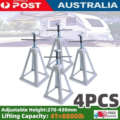 4x Caravan RV Stabiliser Jack Stand 4000kg Lift Hoist Heavy Duty Steel ...