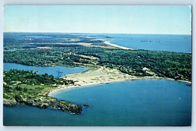 c1967 Maine Vintage Postcard Small Point Beach Air View Wyman's ...