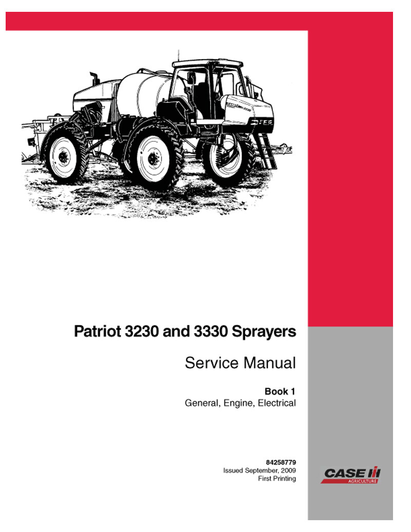 Case IH Patriot 3230, 3330 Sprayer Service Manual Repair Shop Book - 84258776 | eBay