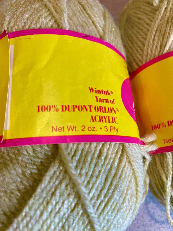 Vintage Caron Wintuk Sport Weight Yarn 2 Skeins Acrylic Beige | eBay