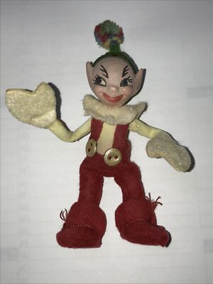 Jump Jump Elf Vintage Holiday House 1940s 4" Poseable Pixie Doll | eBay