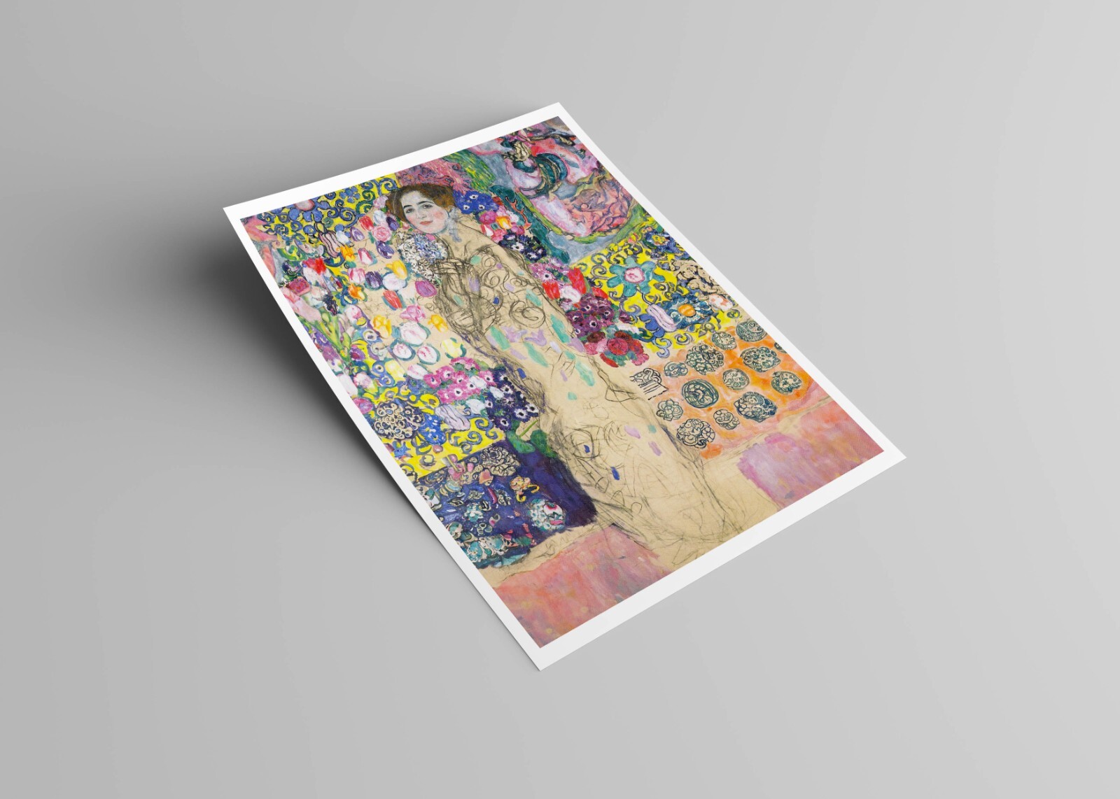 Gustav Klimt PORTRAIT OF MARIA MUNK (1917-1918) Vintage Painting 17x22 ...