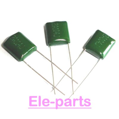 100 PCS 2A104J DIP-2 Polyester film capacitors 104 100V 0.1uF 100nF ...