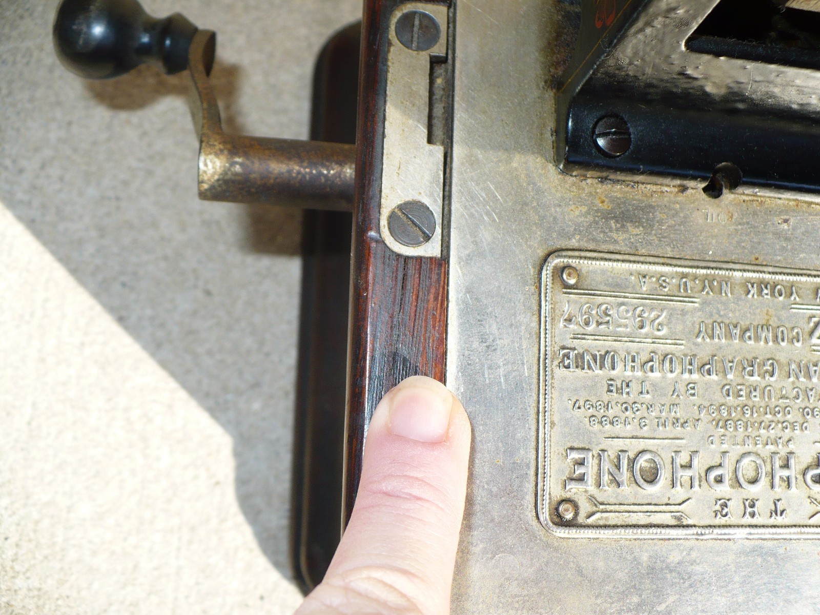 ANTIQUE COLUMBIA PHONOGRAPH GRAPHOPHONE TALKING MACHINE TYPE AZ PAT ...