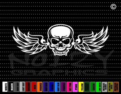 Skull #14 4x4 Wings American Redneck Gun Muscle Car Decal Window Vinyl ...