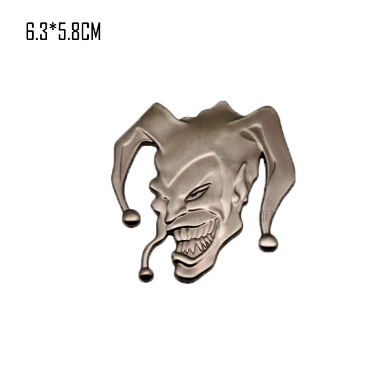 2pcs Chrome Metal The Joker Wicked Clown Car Trunk Emblem Badge Decals ...
