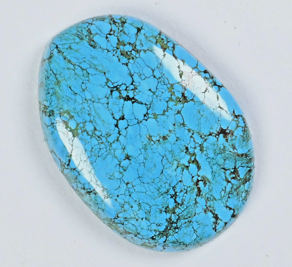 Untreated Natural Bisbee Blue Turquoise 19.60 Ct Certified Cabochon Cut ...