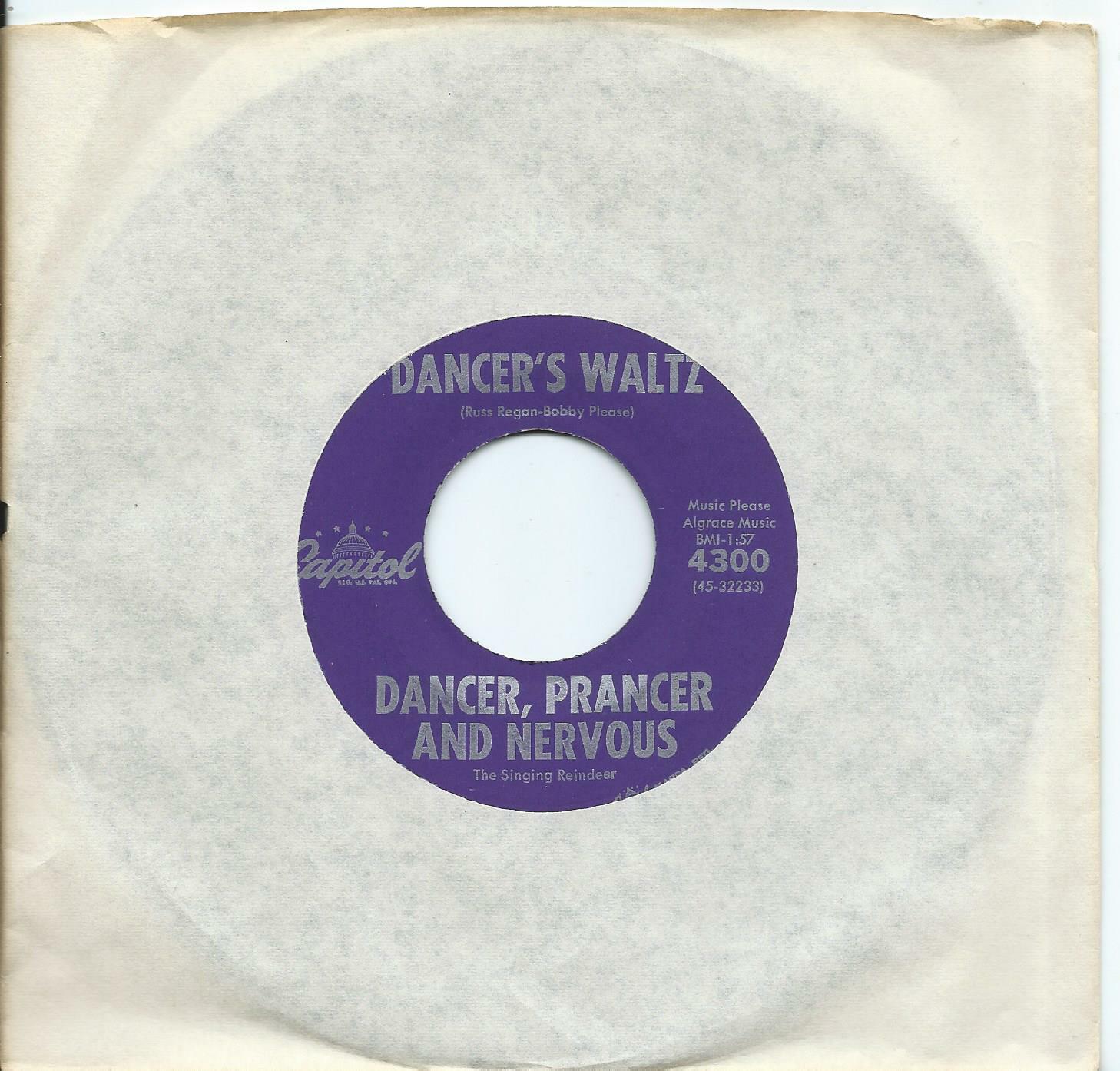 Dancer, Prancer and Nervous:The happy reindeer/Dancer's waltz:US ...