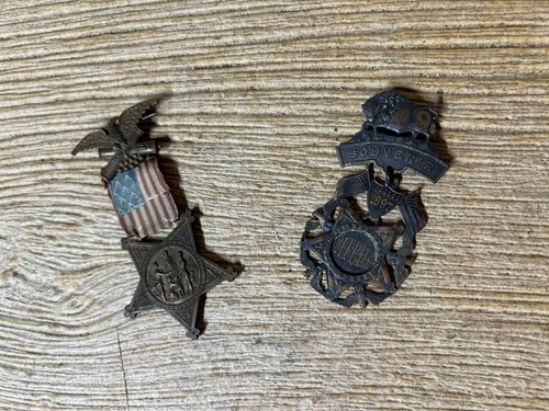 ORIGINAL CIVIL WAR GAR MEMBERSHIP BADGE VETERAN NUMBERED AND 1897 ...