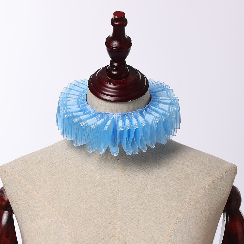 Elizabethan Ruff Collar Victorian Glitter Ruff Collar Renaissance Neck ...