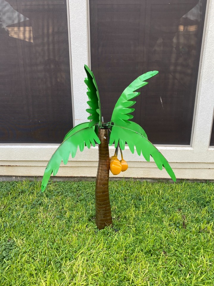 4' FT Metal Palm Tree Yard Art Garden Decor | eBay