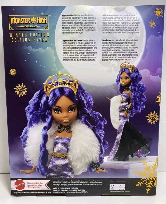 Monster High HOWLIDAY CLAWDEEN Wolf Winter Collector's Edition 2023 ...