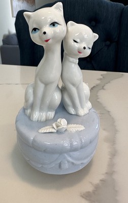 Vintage Porcelain Cats Music Box | eBay