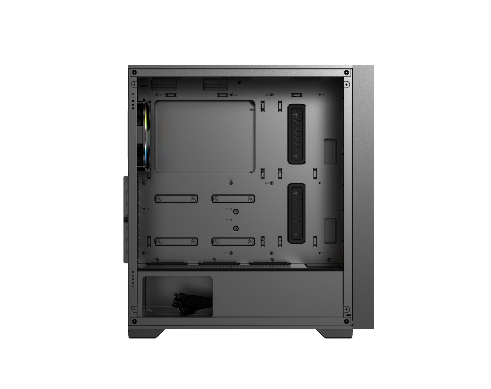 iONZ KZ-22 V2 PC Gaming Case - Mid Tower ATX Hinged Temp Glass - High ...