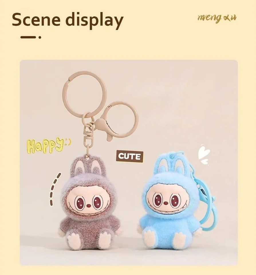 Top La Boo Boo Keychain Pooh Doll Toy Popular Decoration Bag Pendant | eBay