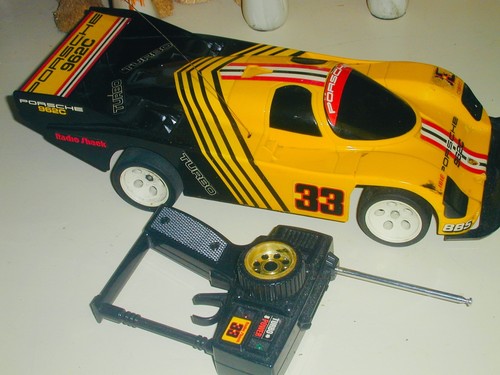 Porsche 962C Radio Shack Radio Controlled RC Car 49 mHz + Remote Vtg ...