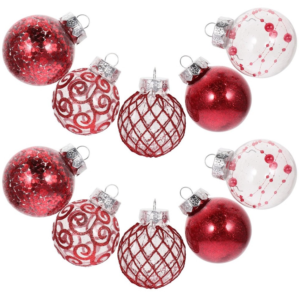 30 Pcs Christmas Tree Hanging Ball Decorative Pendants Small Ornaments ...