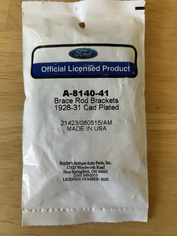 1928-1931 Ford Radiator Support Rod Bracket Set | eBay