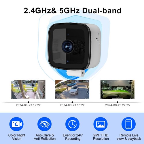 Saker Smart 2K Window Security Camera: 2.4GHz & 5GHz Indoor Cameras for ...