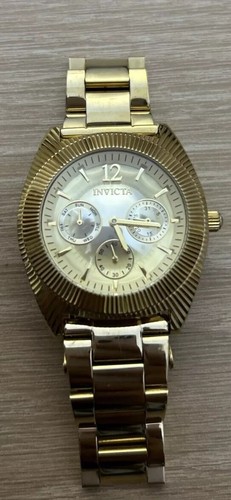 Invicta Women's Watch 25248 Angel Quartz 100m Gold Tone Stainless Steel ...