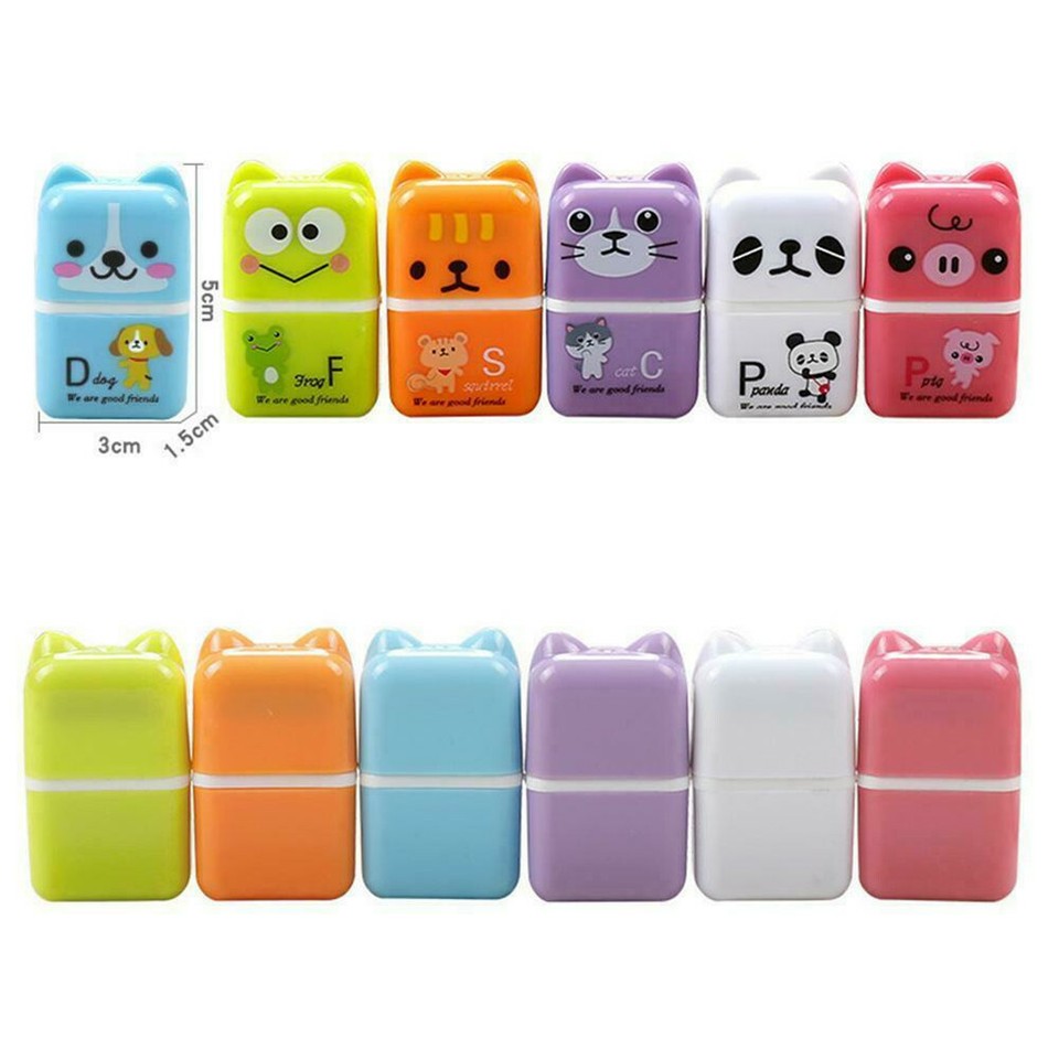1/5/10X Roller Erasers for Pencils Unique Cartoon Animal Erasers Kids ...
