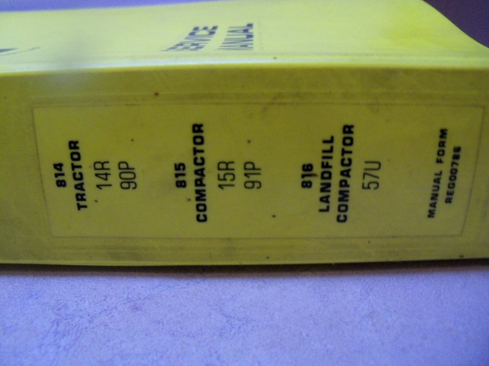 CAT CATERPILLAR 814 TRACTOR 14R / 90P-815 COMPACTOR 15R / 91P-816 ...